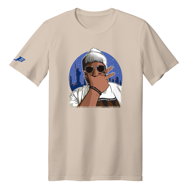 Jalen Brunson "Celly" T-Shirt - Tan – Second Round Foundation Store